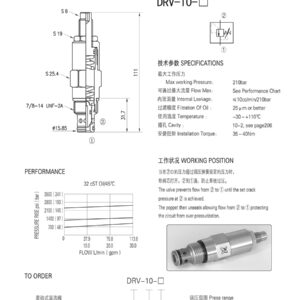 DRV-10 – Differential relief valve SAE 10-2 – Power Units | Cartridge Valves | Hydraulics